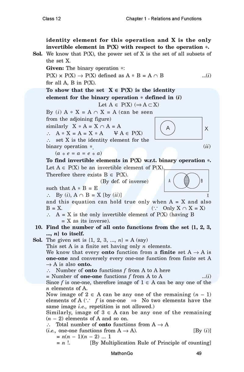 NCERT Solutions for Class 12 Maths Chapter 1 Miscellaneous – MathonGo