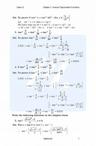 NCERT Solutions for Class 12 Maths Chapter 2 – Inverse Trigonometric ...