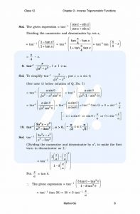 NCERT Solutions for Class 12 Maths Chapter 2 – Inverse Trigonometric ...