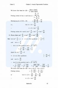 NCERT Solutions for Class 12 Maths Chapter 2 – Inverse Trigonometric ...