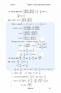 NCERT Solutions for Class 12 Maths Chapter 2 – Inverse Trigonometric Functions – MathonGo