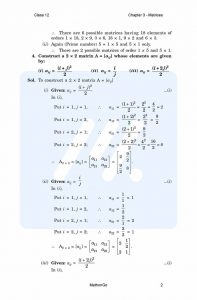 NCERT Solutions for Class 12 Maths Chapter 3 – Matrices – MathonGo