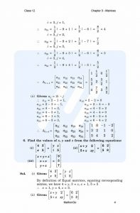 NCERT Solutions for Class 12 Maths Chapter 3 – Matrices – MathonGo