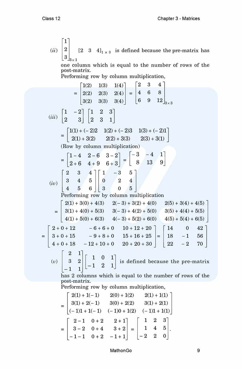 NCERT Solutions For Class 12 Maths Chapter 3 Matrices MathonGo NCERT Solutions For Class 12 Maths Chapter 3 Matrices MathonGo