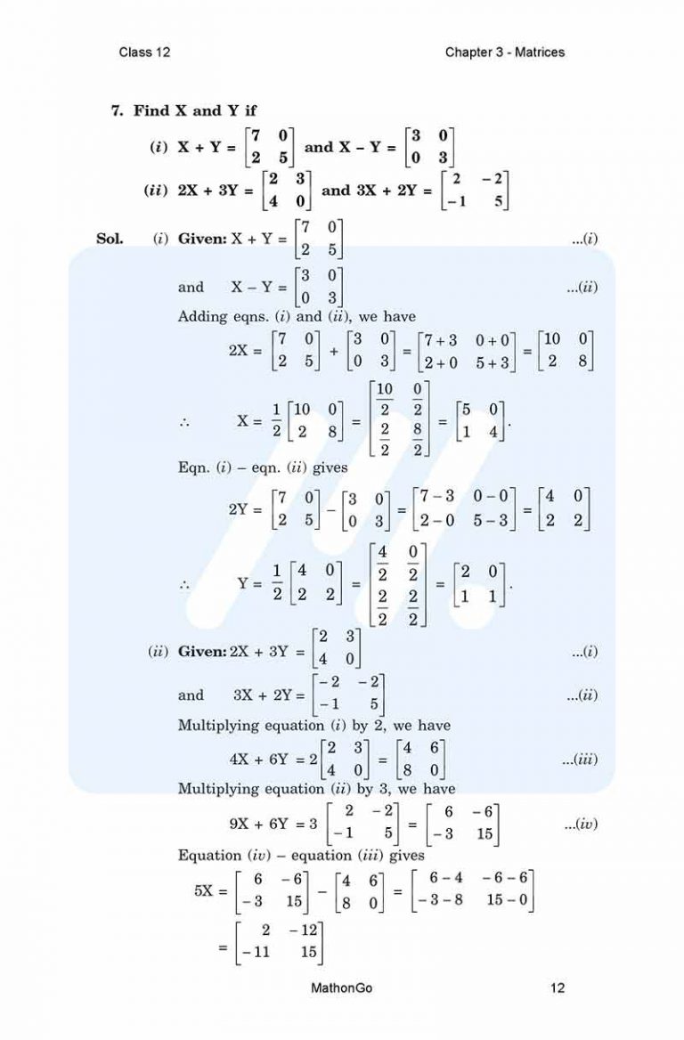 NCERT Solutions for Class 12 Maths Chapter 3 Exercise 3.2 – MathonGo