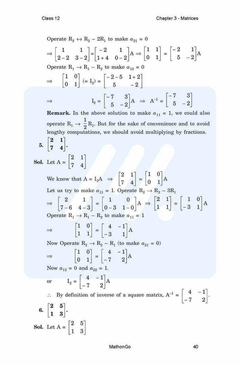 NCERT Solutions for Class 12 Maths Chapter 3 Exercise 3.4 – MathonGo
