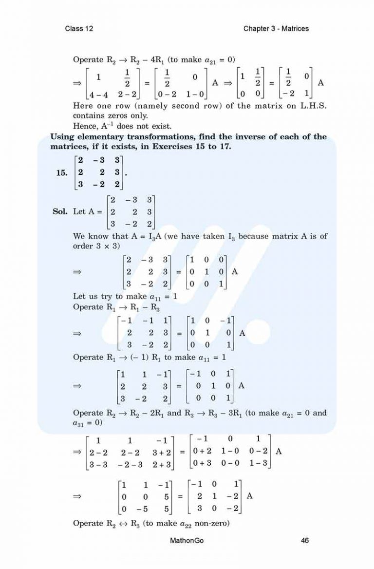 NCERT Solutions for Class 12 Maths Chapter 3 Exercise 3.4 – MathonGo