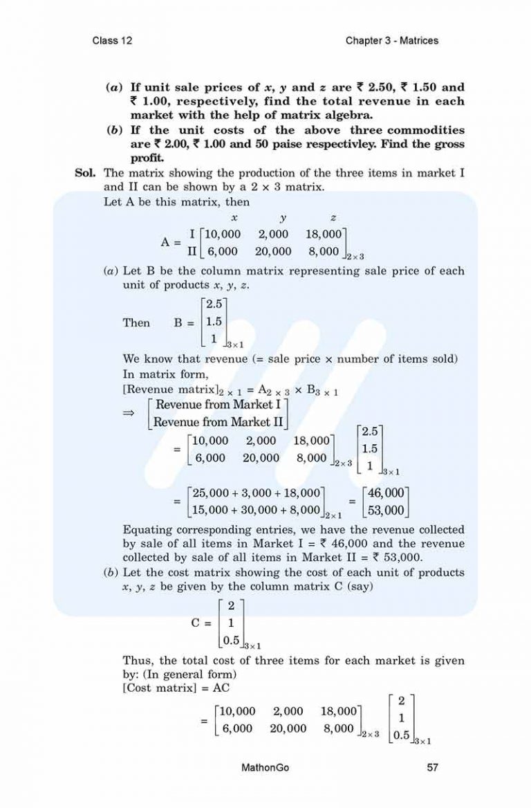 NCERT Solutions for Class 12 Maths Chapter 3 Miscellaneous – MathonGo