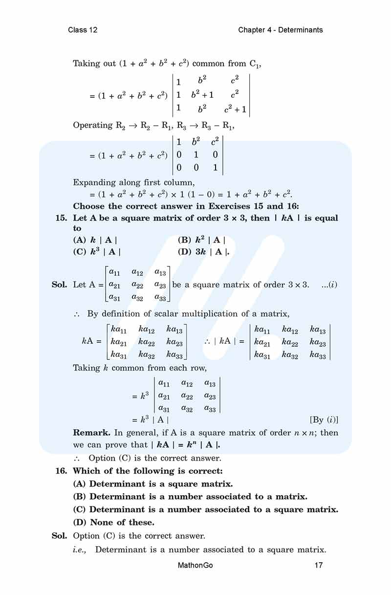 NCERT Solutions for Class 12 Maths Chapter 4 Exercise 4.2 – MathonGo