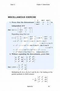 NCERT Solutions for Class 12 Maths Chapter 4 Miscellaneous – MathonGo