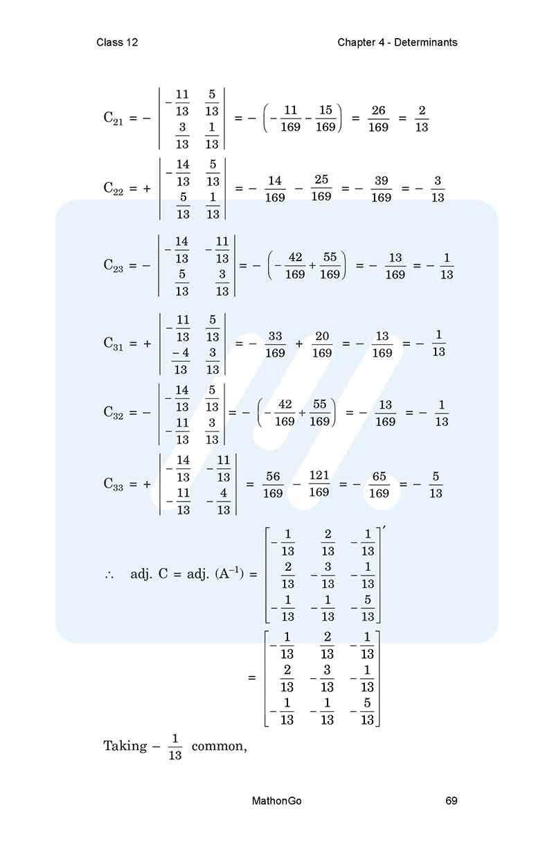 NCERT Solutions for Class 12 Maths Chapter 4 Miscellaneous – MathonGo