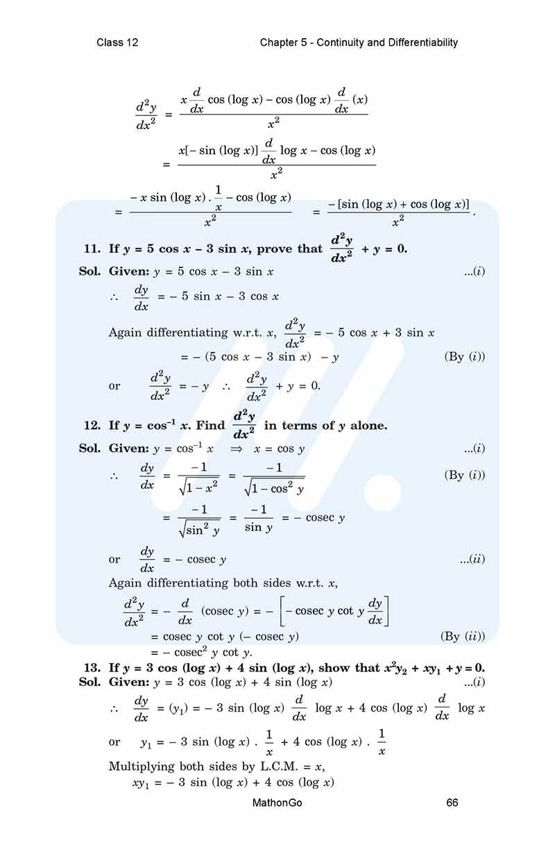 NCERT Solutions for Class 12 Maths Chapter 5 Exercise 5.7 – MathonGo