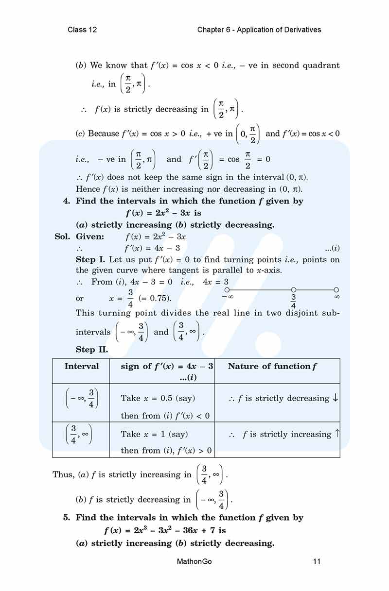 NCERT Solutions for Class 12 Maths Chapter 6 – Application of ...
