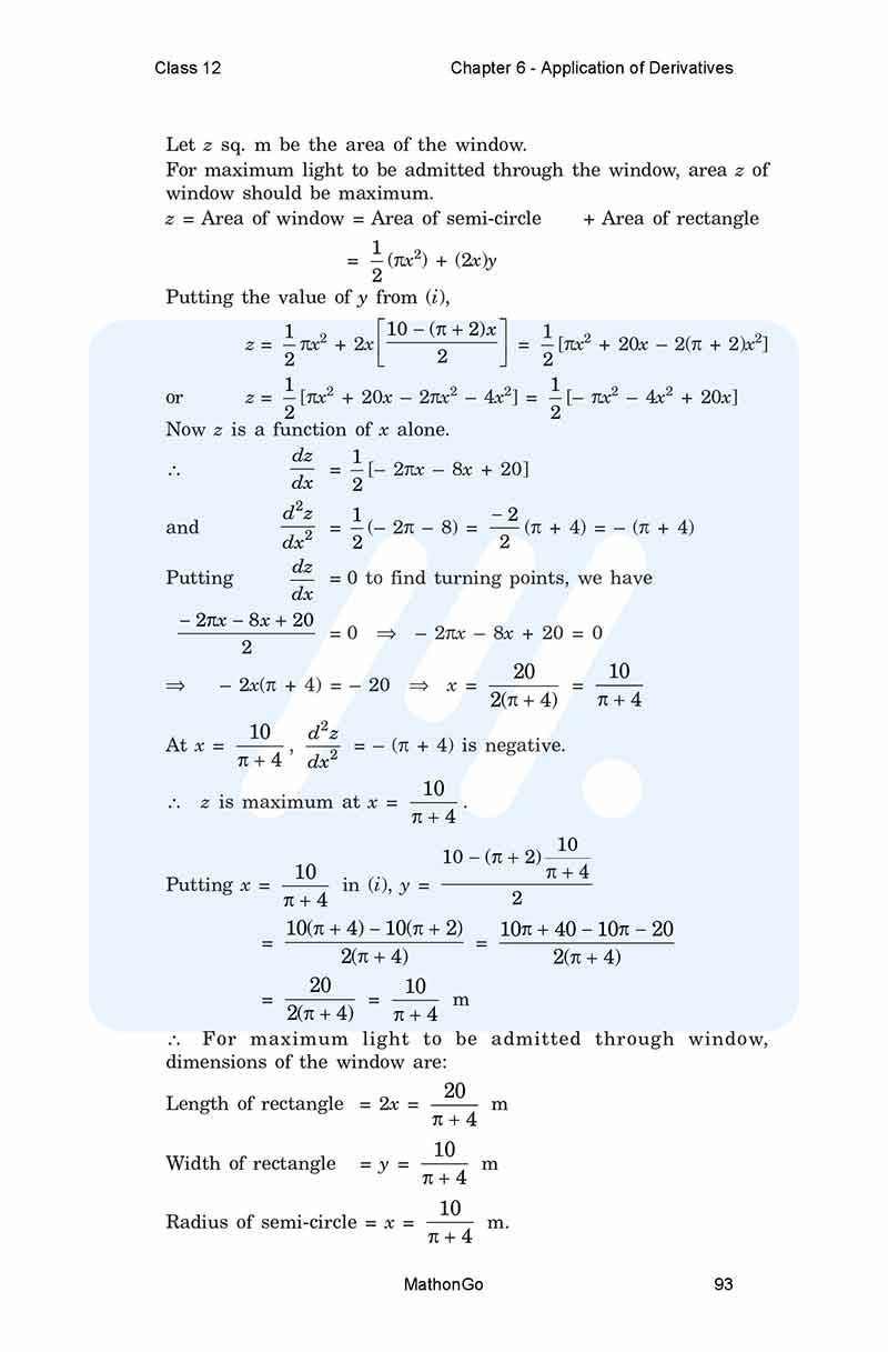 NCERT Solutions for Class 12 Maths Chapter 6 Miscellaneous – MathonGo