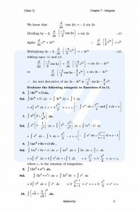 NCERT Solutions for Class 12 Maths Chapter 7 – Integrals – MathonGo