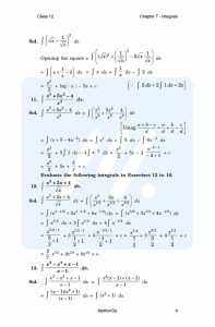 NCERT Solutions for Class 12 Maths Chapter 7 – Integrals – MathonGo