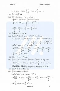 NCERT Solutions for Class 12 Maths Chapter 7 – Integrals – MathonGo