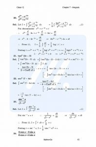 NCERT Solutions for Class 12 Maths Chapter 7 – Integrals – MathonGo