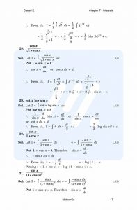 NCERT Solutions for Class 12 Maths Chapter 7 – Integrals – MathonGo