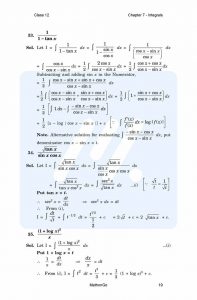 NCERT Solutions for Class 12 Maths Chapter 7 – Integrals – MathonGo