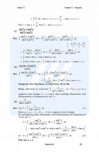 NCERT Solutions for Class 12 Maths Chapter 7 – Integrals – MathonGo