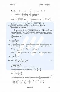 NCERT Solutions for Class 12 Maths Chapter 7 – Integrals – MathonGo