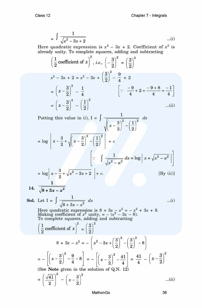 NCERT Solutions for Class 12 Maths Chapter 7 Exercise 7.4 – MathonGo