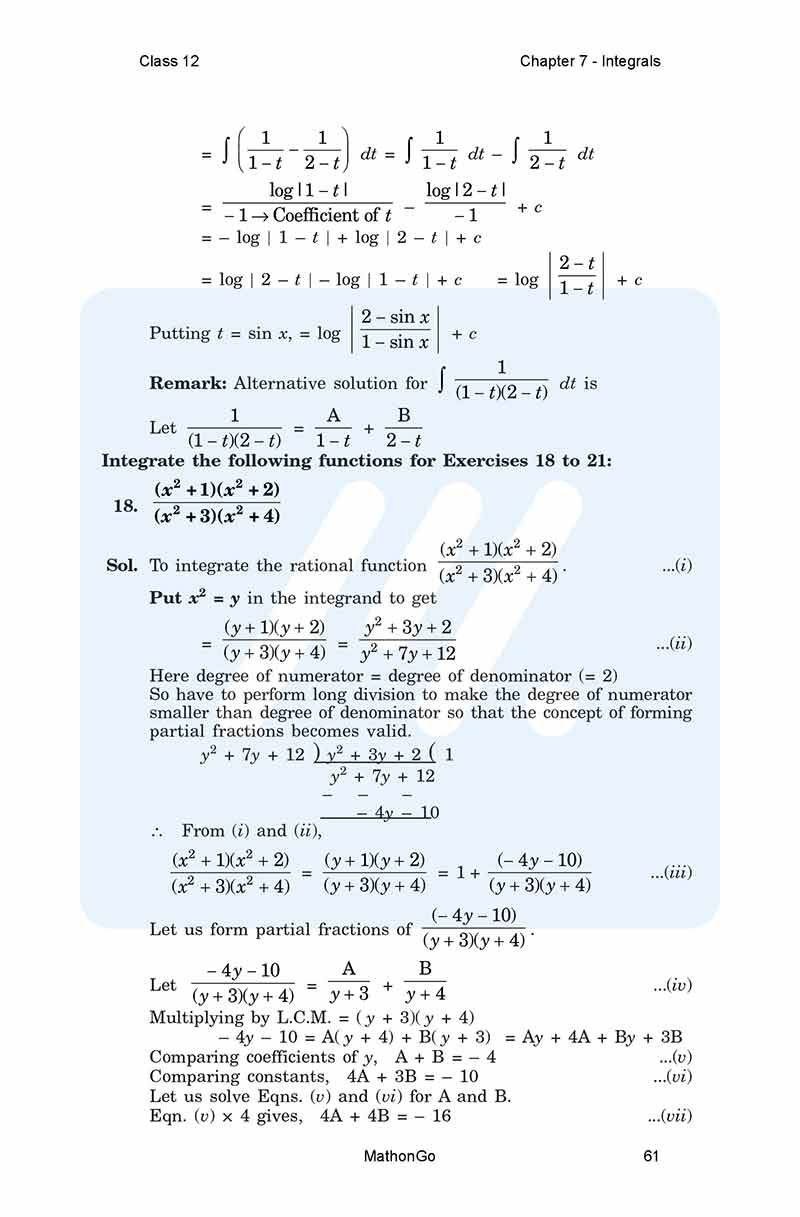 NCERT Solutions for Class 12 Maths Chapter 7 Exercise 7.5 – MathonGo
