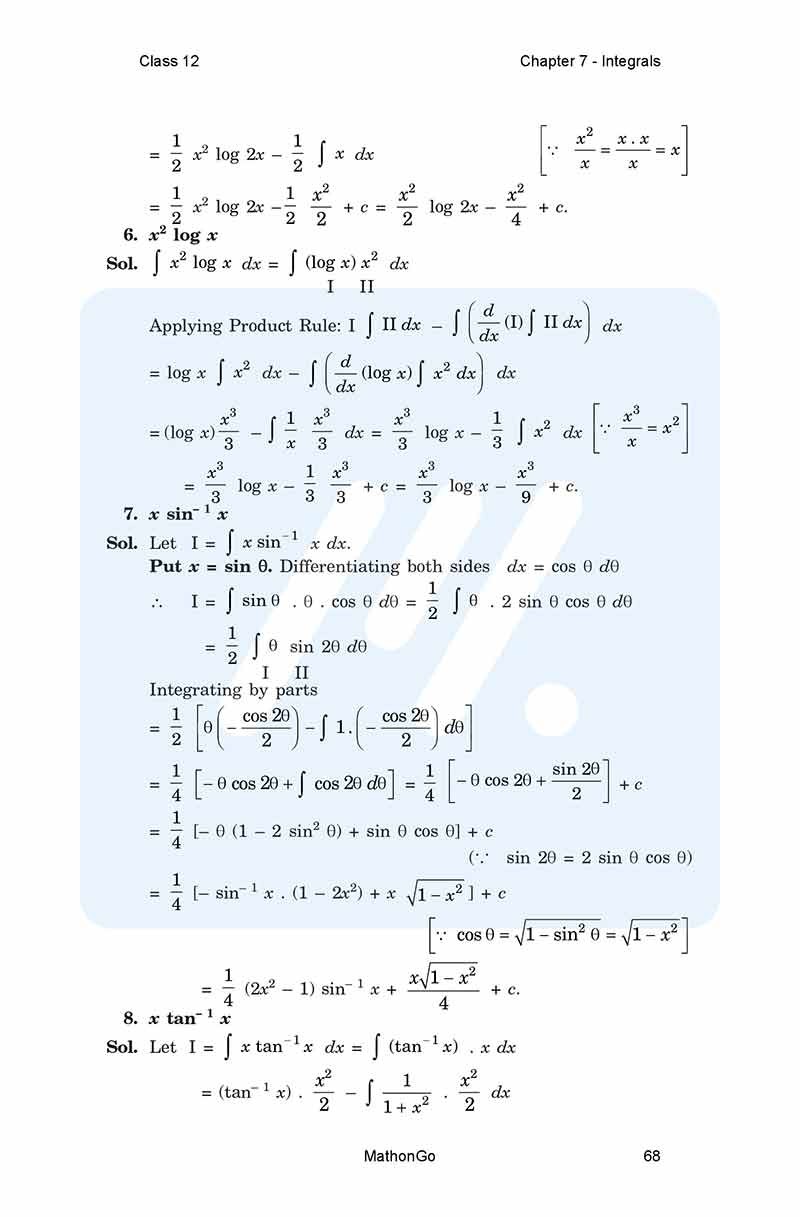 NCERT Solutions for Class 12 Maths Chapter 7 Exercise 7.6 – MathonGo