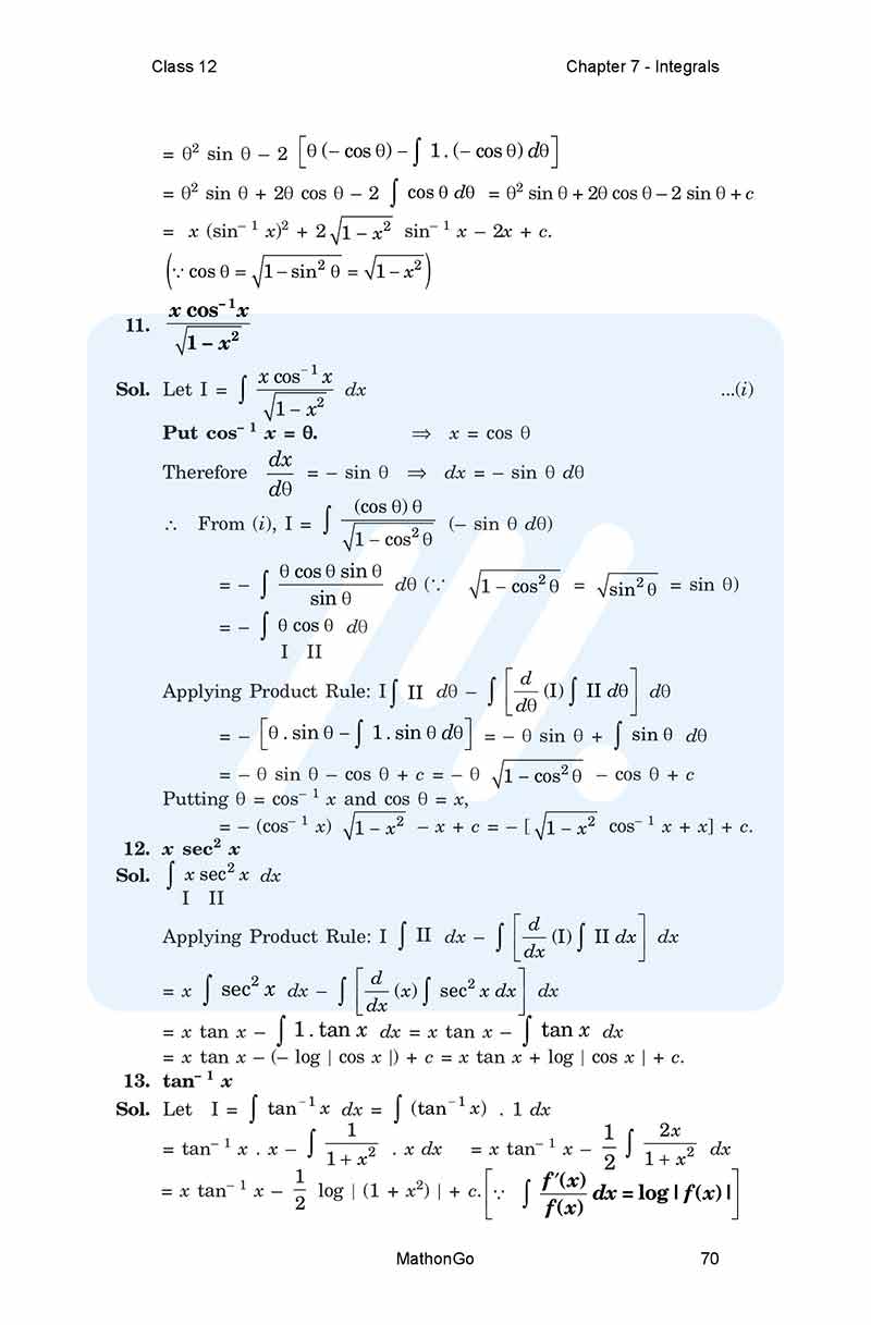 NCERT Solutions for Class 12 Maths Chapter 7 Exercise 7.6 – MathonGo