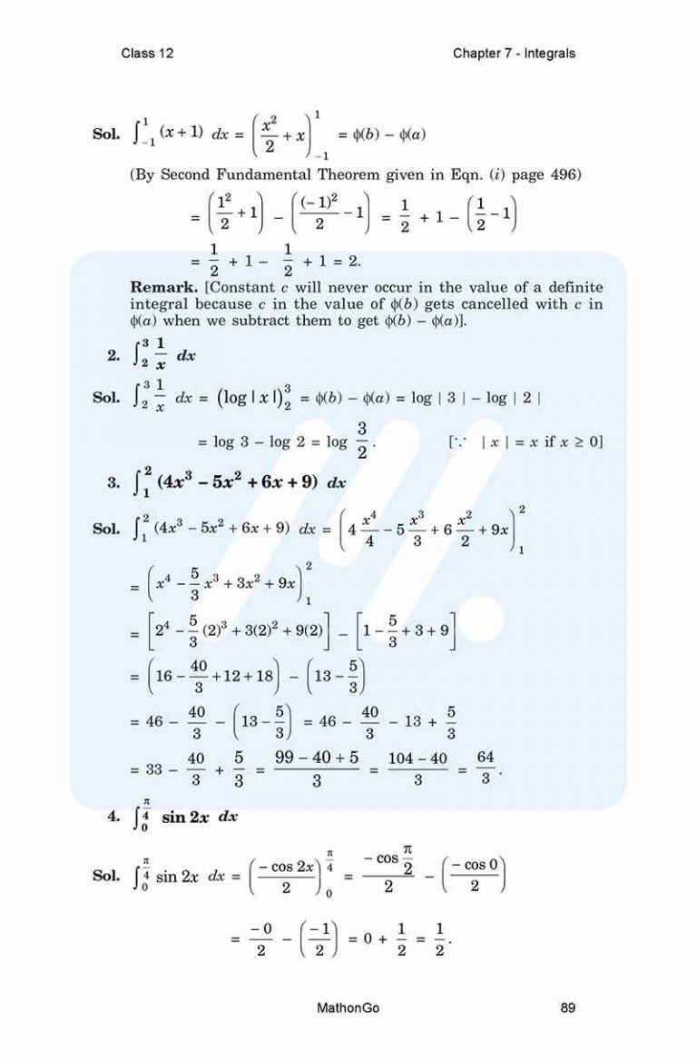 NCERT Solutions for Class 12 Maths Chapter 7 Exercise 7.9 – MathonGo