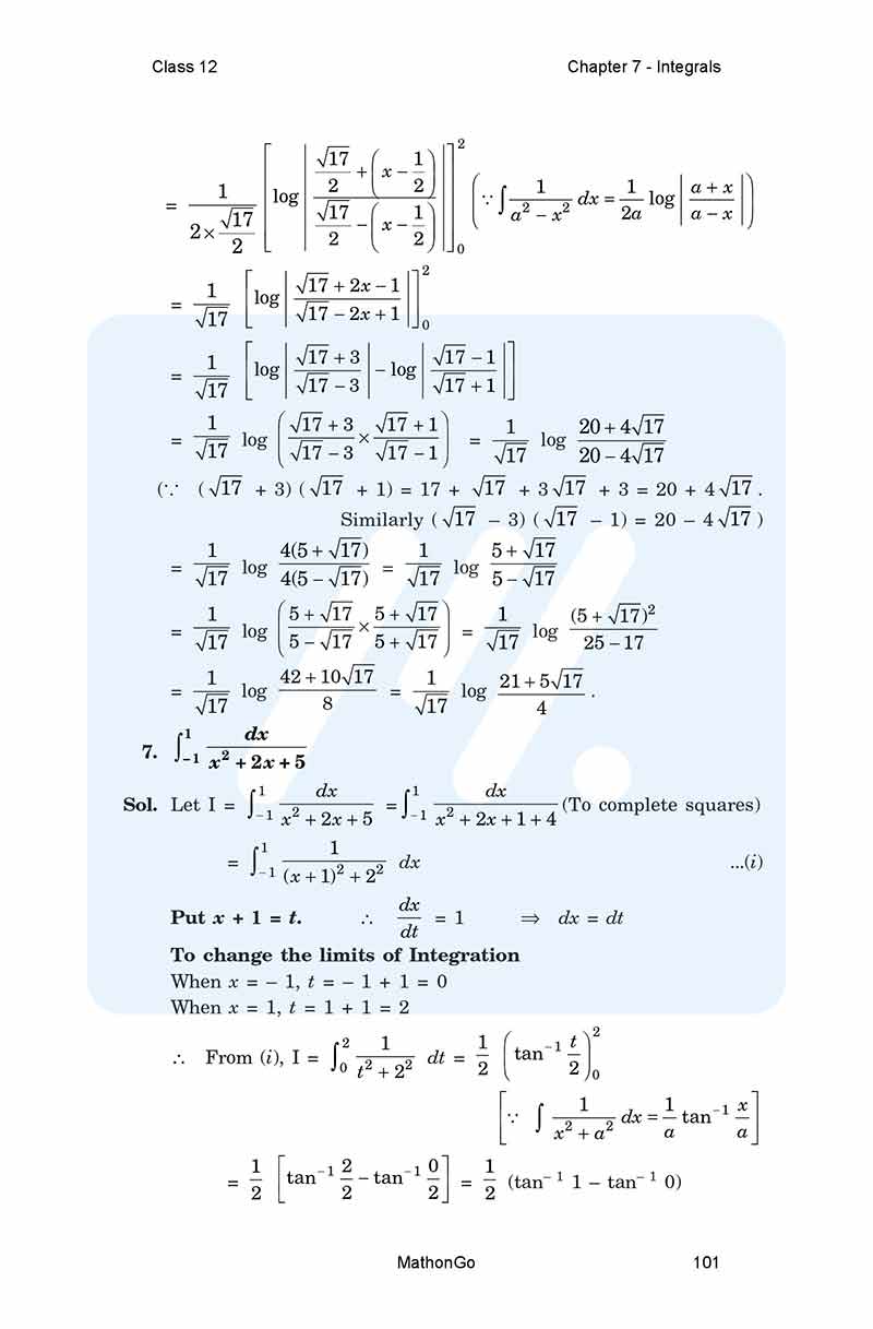 NCERT Solutions for Class 12 Maths Chapter 7 Exercise 7.10 – MathonGo