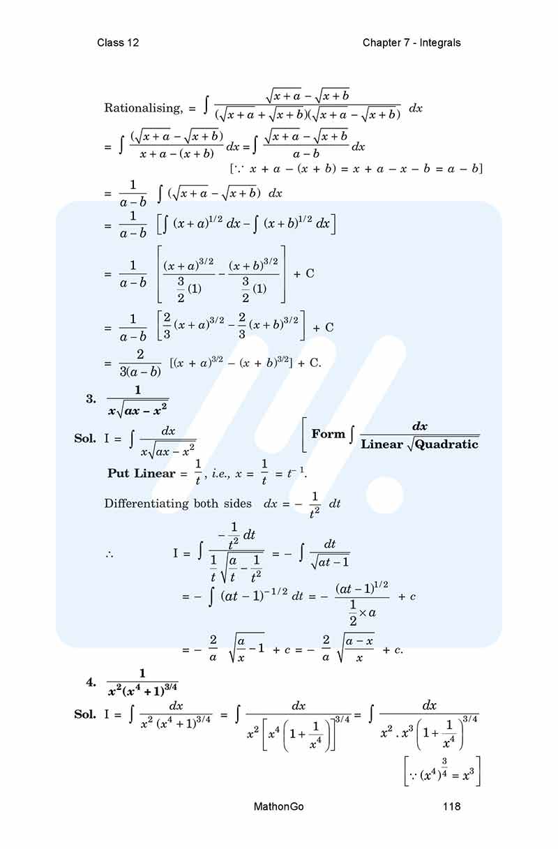 NCERT Solutions for Class 12 Maths Chapter 7 Miscellaneous – MathonGo