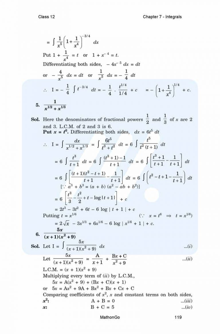NCERT Solutions for Class 12 Maths Chapter 7 Miscellaneous – MathonGo
