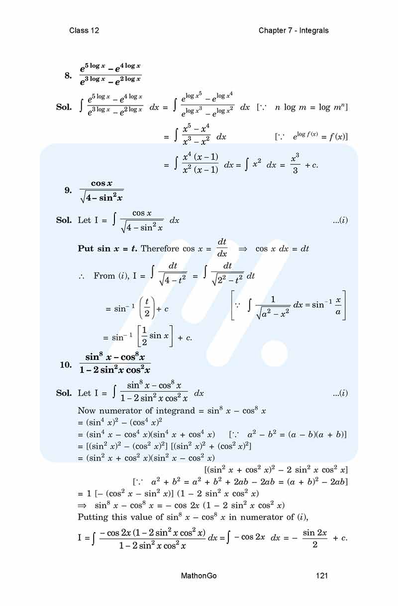 NCERT Solutions for Class 12 Maths Chapter 7 Miscellaneous – MathonGo