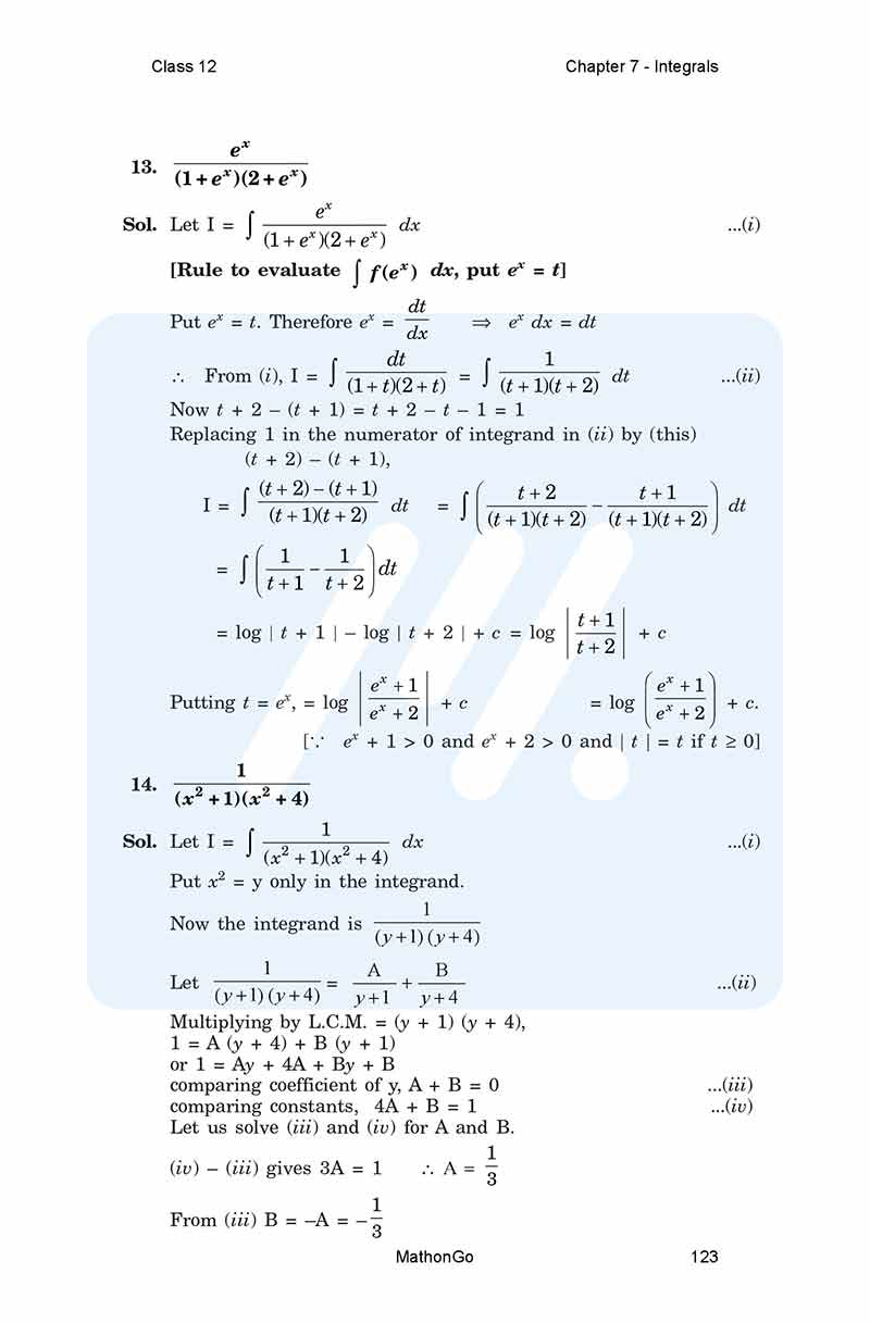 NCERT Solutions for Class 12 Maths Chapter 7 Miscellaneous – MathonGo