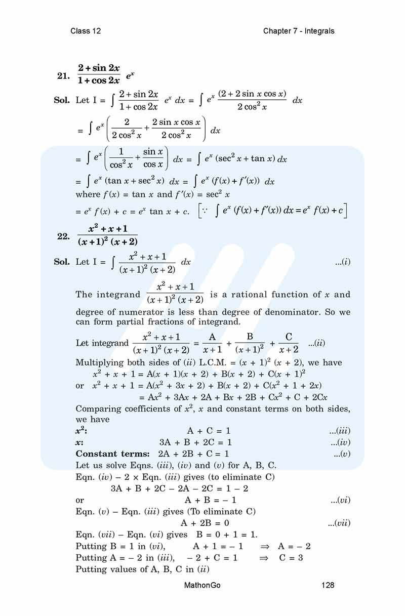 NCERT Solutions for Class 12 Maths Chapter 7 Miscellaneous – MathonGo