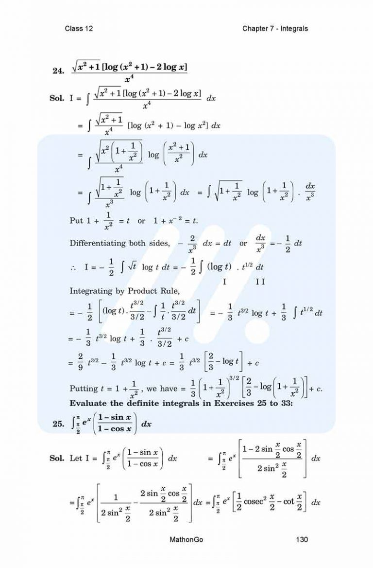 NCERT Solutions for Class 12 Maths Chapter 7 Miscellaneous – MathonGo