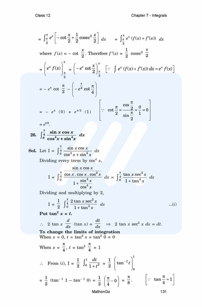 NCERT Solutions for Class 12 Maths Chapter 7 Miscellaneous – MathonGo