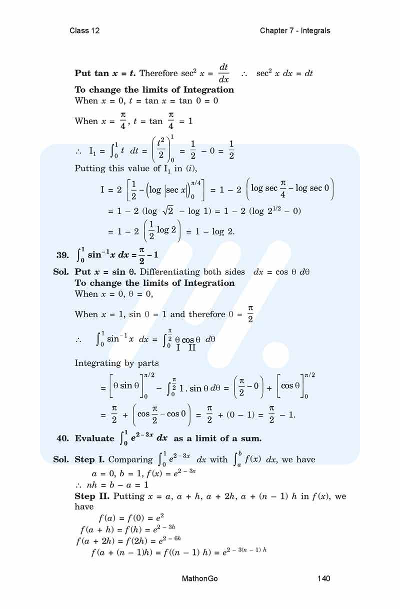 NCERT Solutions for Class 12 Maths Chapter 7 Miscellaneous – MathonGo