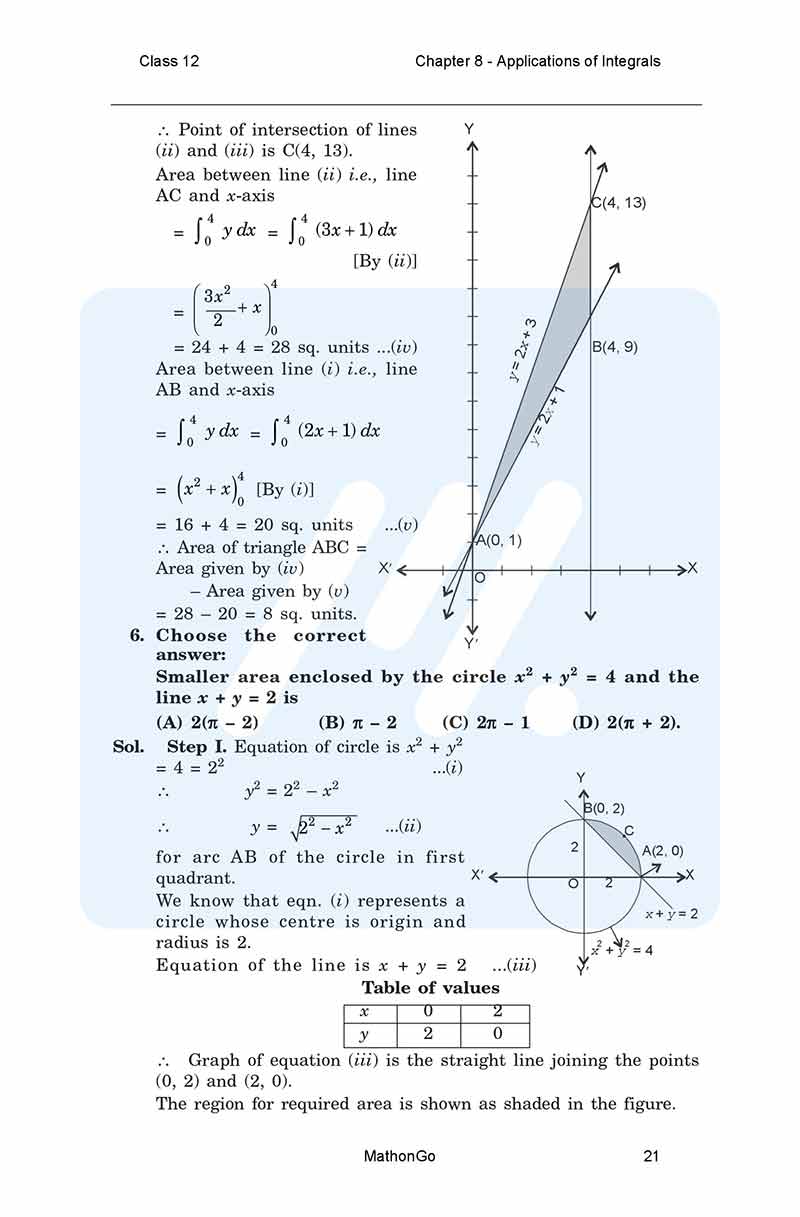 NCERT Solutions for Class 12 Maths Chapter 8 – Application of Integrals ...