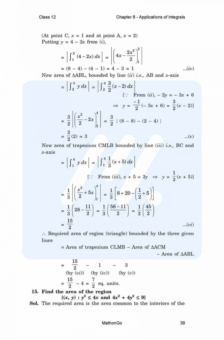 NCERT Solutions for Class 12 Maths Chapter 8 Miscellaneous – MathonGo