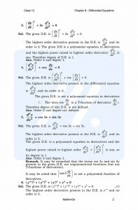 NCERT Solutions for Class 12 Maths Chapter 9 – Differential Equations ...