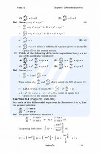 NCERT Solutions for Class 12 Maths Chapter 9 – Differential Equations – MathonGo