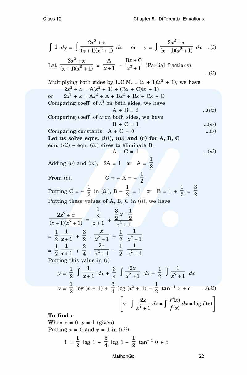 NCERT Solutions for Class 12 Maths Chapter 9 – Differential Equations ...