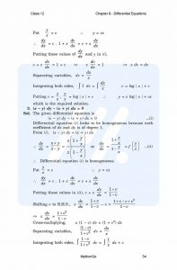 NCERT Solutions for Class 12 Maths Chapter 9 – Differential Equations – MathonGo