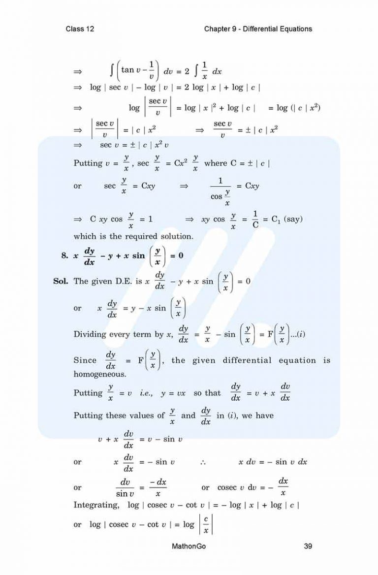NCERT Solutions for Class 12 Maths Chapter 9 Exercise 9.5 – MathonGo