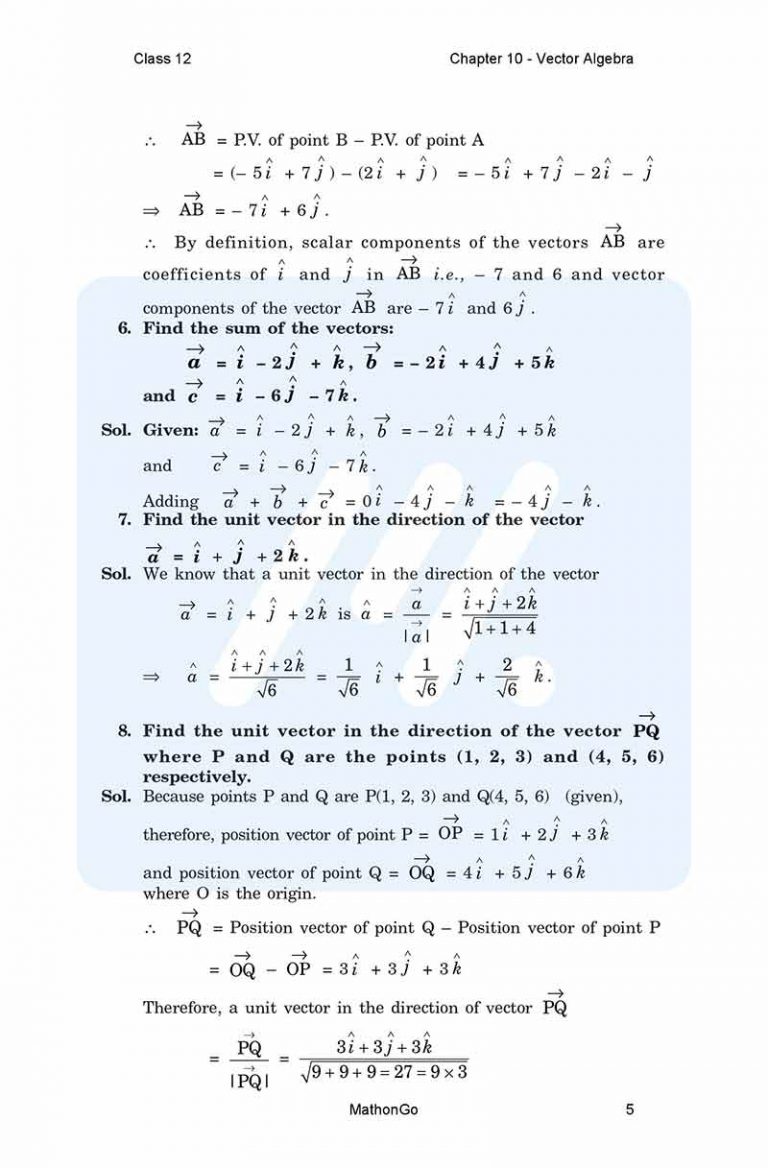 NCERT Solutions for Class 12 Maths Chapter 10 Exercise 10.2 – MathonGo