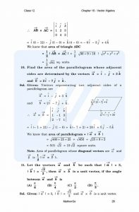 NCERT Solutions for Class 12 Maths Chapter 10 – Vector Algebra – MathonGo