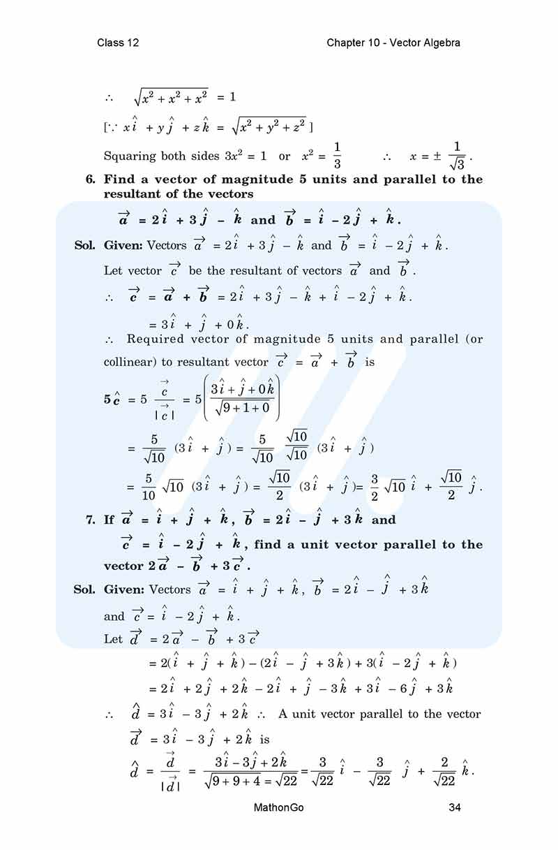 NCERT Solutions for Class 12 Maths Chapter 10 Miscellaneous – MathonGo